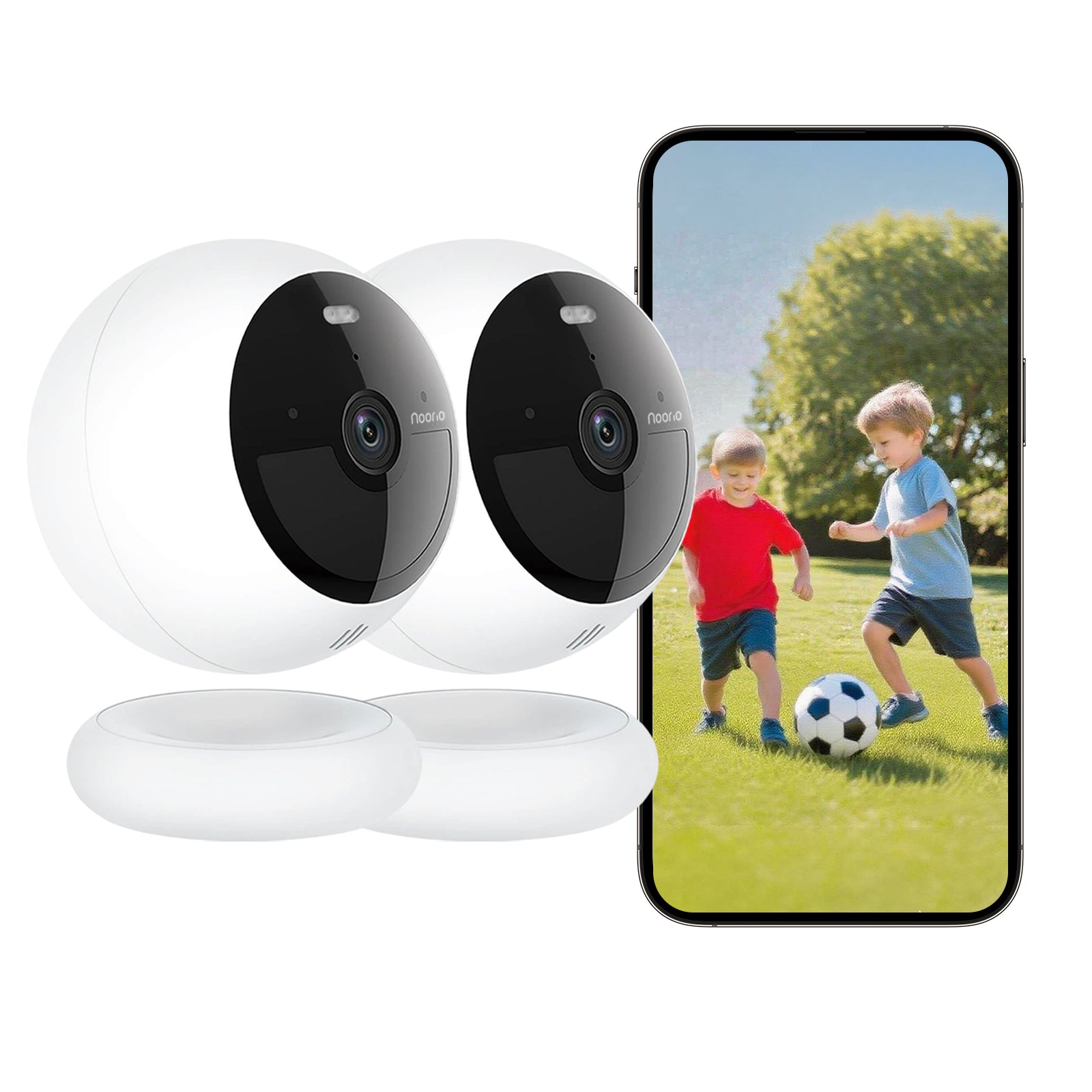 B200-SE-2P Noorio Security Cameras Wireless Outdoor Magnetic, Battery ...